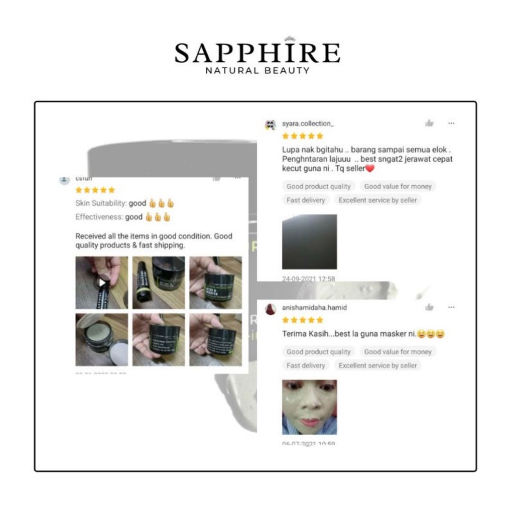 [Powder] Detox & Brighten Green Tea Powder Face Mask [FOR BLACKHEADS ...