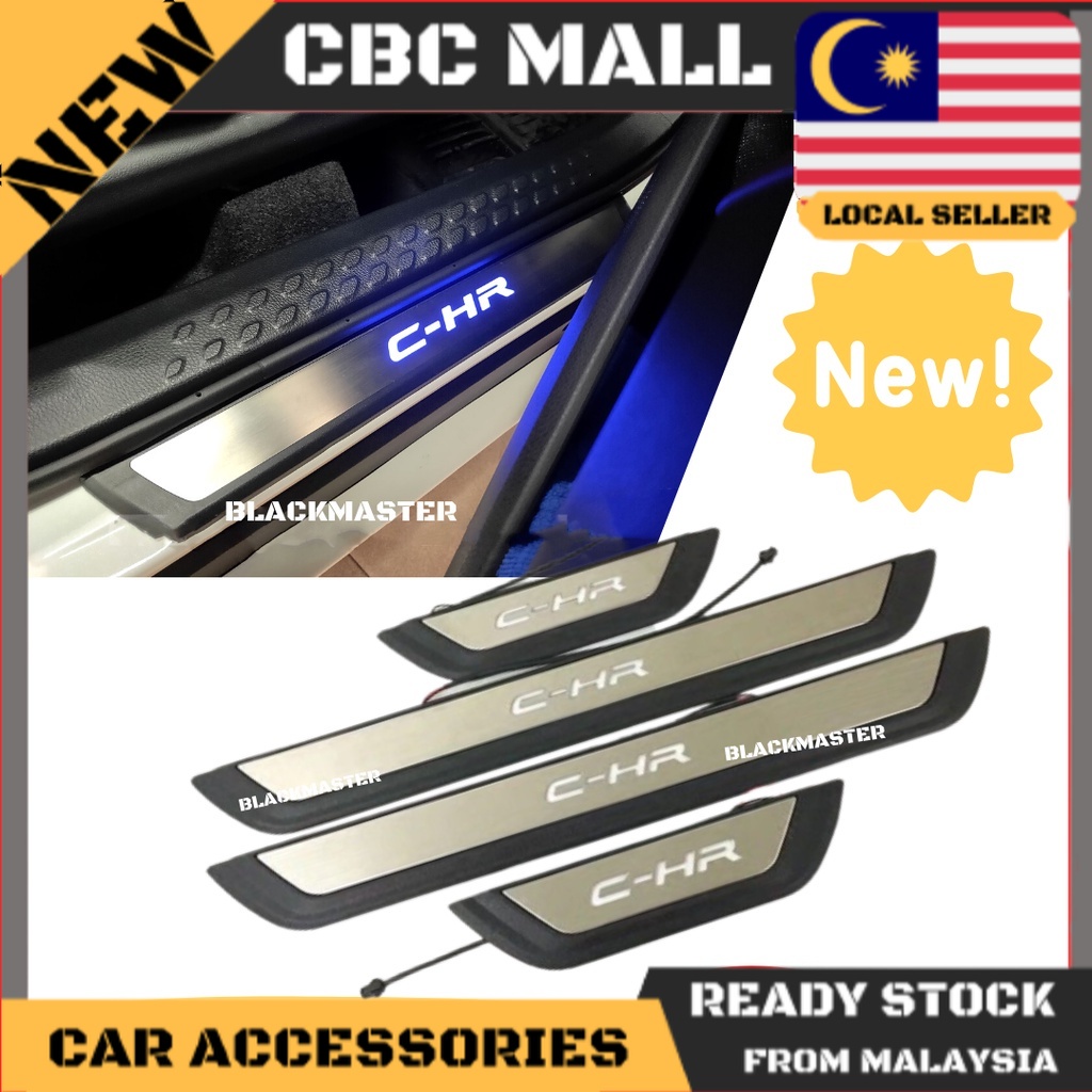 TOYOTA CHR LED SIDE STEP Door Step Steel Plate Blue light ( With Pnp ...