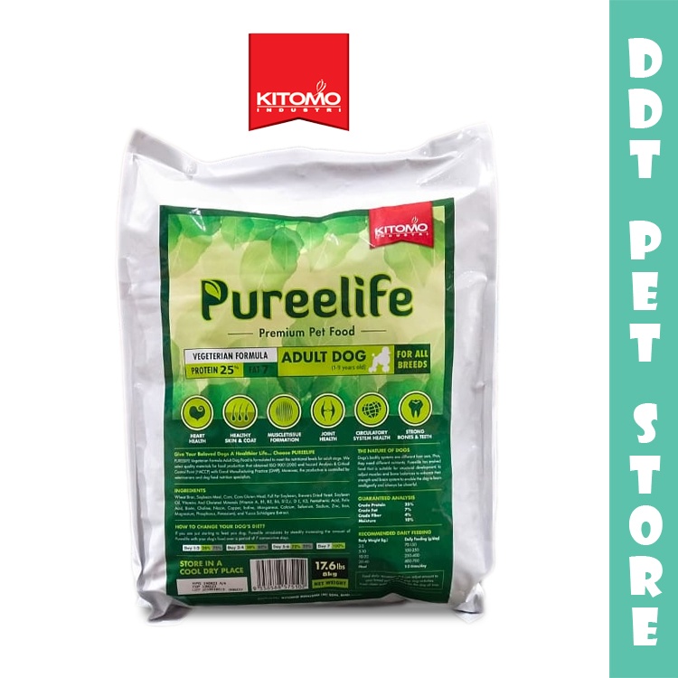 Kitomo Pureelife Vegetarian Premium Adult Dog Food 8Kg Vegan | Shopee Malaysia