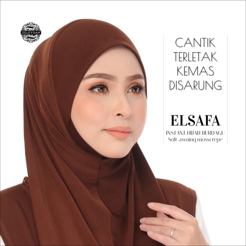 🔥SALE🔥 Elsafa Tudung Sarung Instant Berdagu Awning Mosscrepe by Zeleyqah-Express/Sauk/Scarf ...