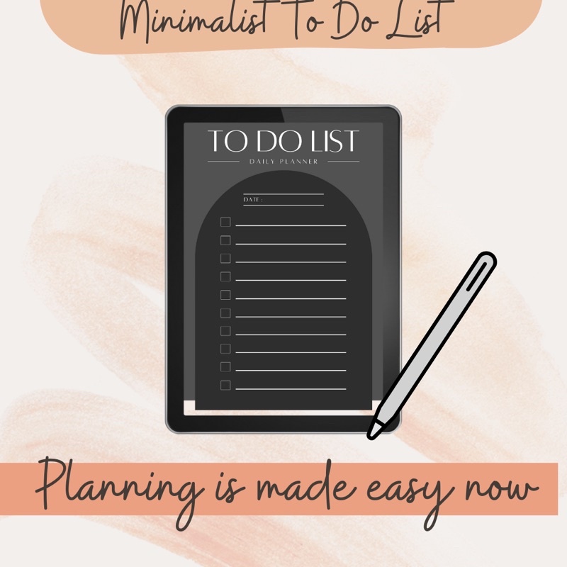 MINIMALIST TO DO LIST | DIGITAL PLANNER | PRODUCTIVITY | PRINTABLES ...