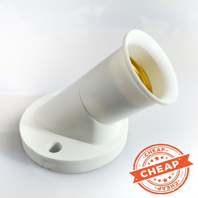 Ready Stock E27 Oblique Screw Lamp Base Socket Light Bulb Base Wall Lamp Holders Adapter ...