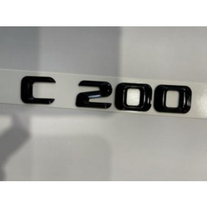 Mercedes C200 Emblem Logo gloss black | Mercedes C 200 Emblem | Shopee ...