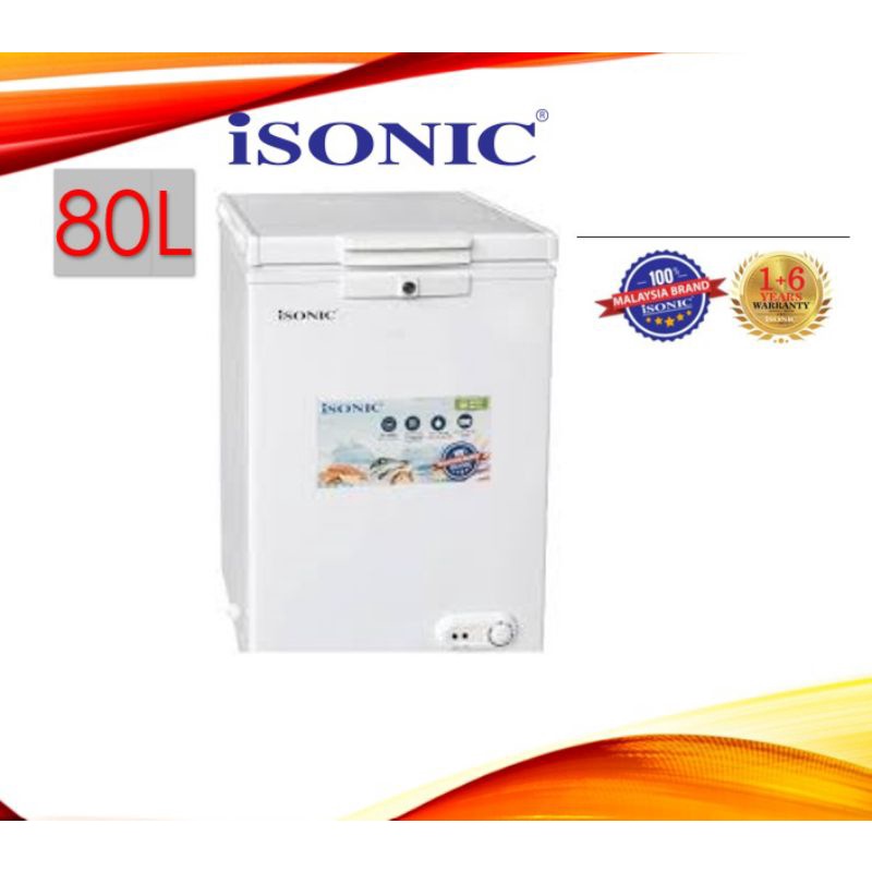 ISONIC Dual Function Chest Freezer 80L (ICF-W92) New Version | Shopee ...