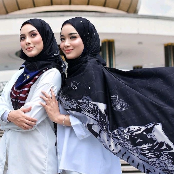 Tudung Merdeka Shawl Satin by ANIES IMAN | Shopee Malaysia