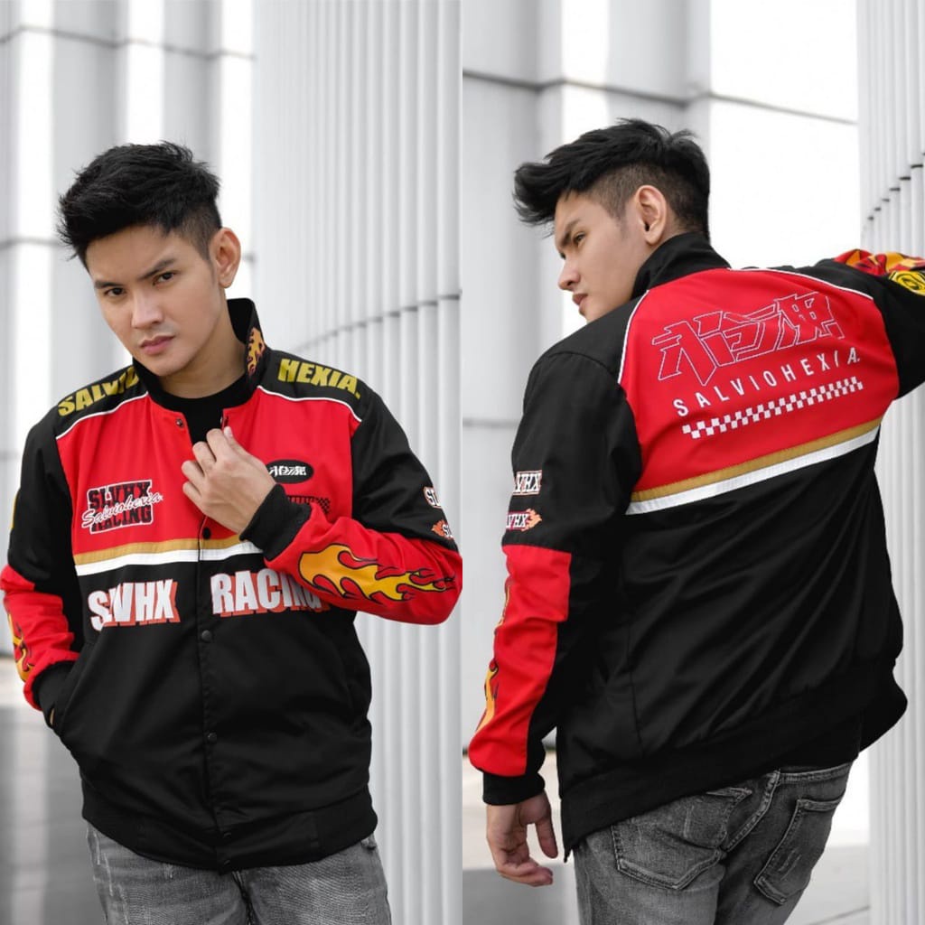 MERAH Salvio HEXIA VINTAGE RACING Jacket - Red NASCAR RACING SLVHX ...