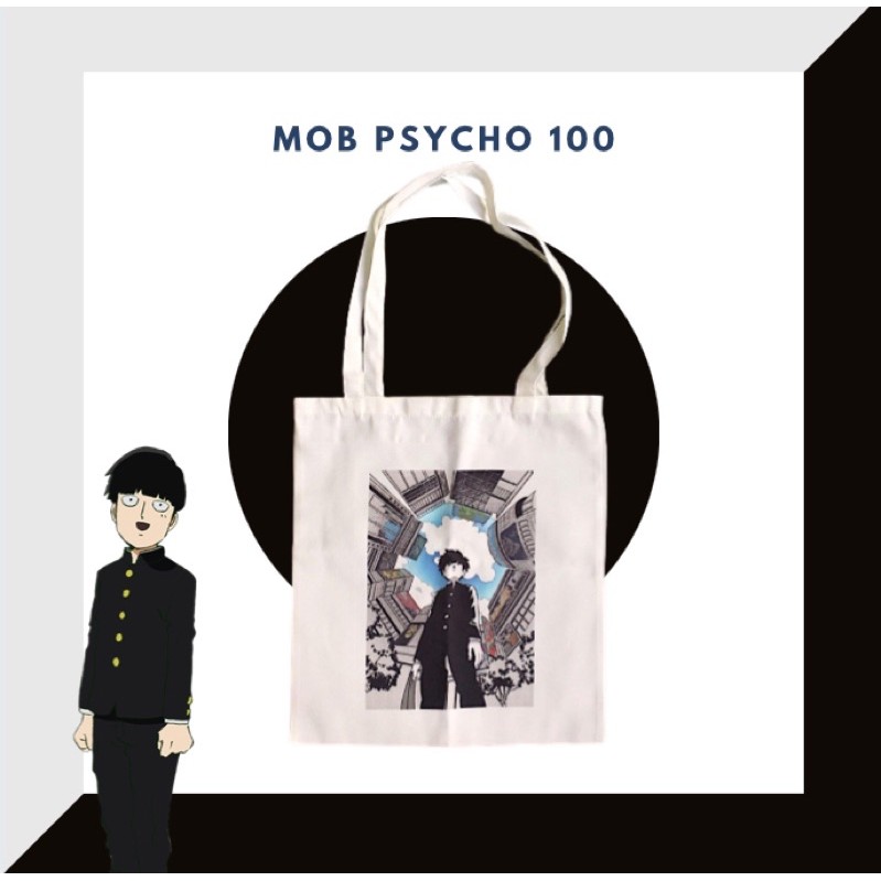 ‼️ READY STOCK ‼️ Mob Psycho 100 Canvas Anime Tote bags | Shopee Malaysia