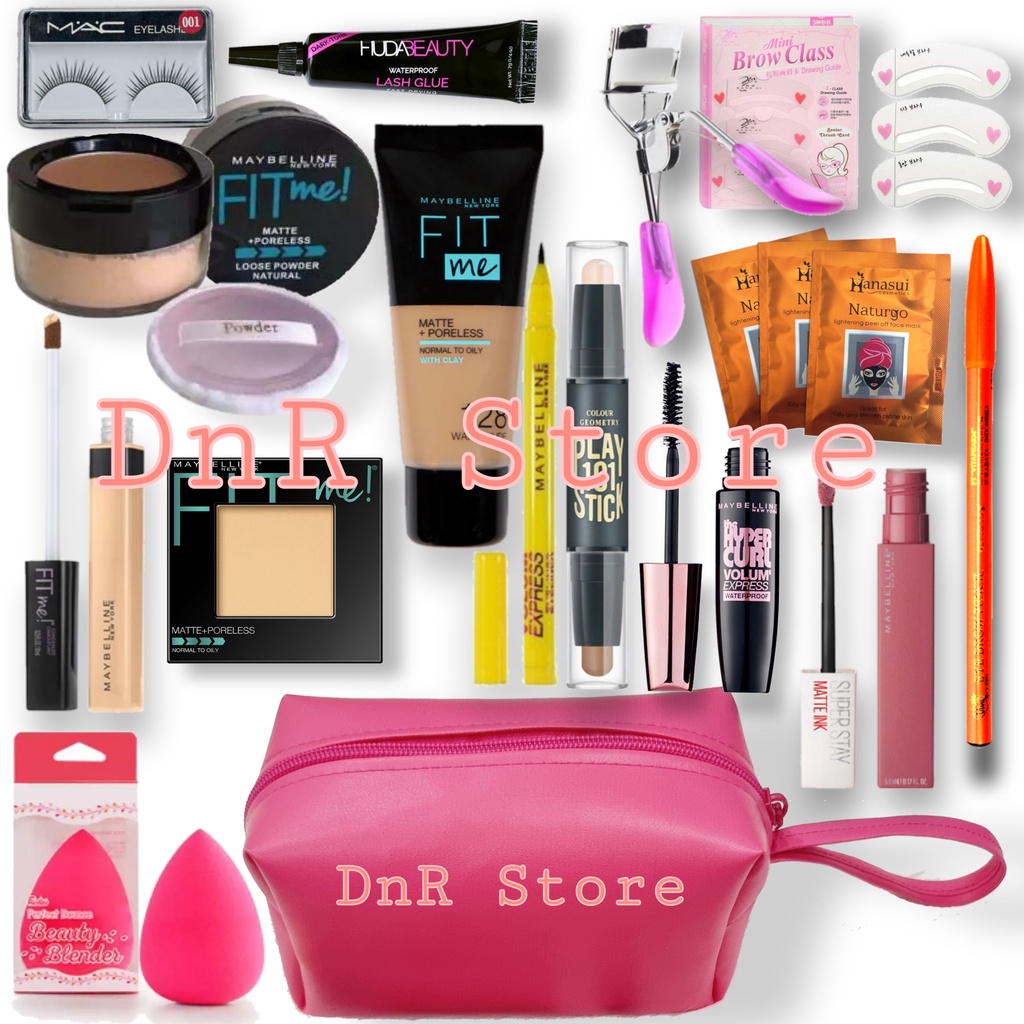 Maybelline 15 in 1 Cosmetic Package - Complete 15 in 1 Make Up Package ...