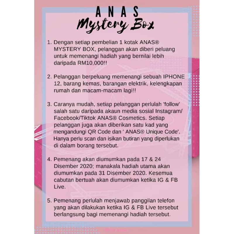 MYSTERY BOX ANAS MAKEUP SET | Shopee Malaysia