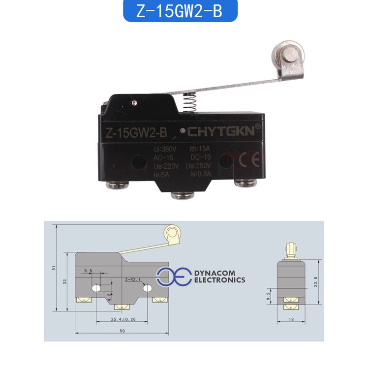 15A General Purpose Industrial Limit Switch with Screw Terminals [ Suis ...