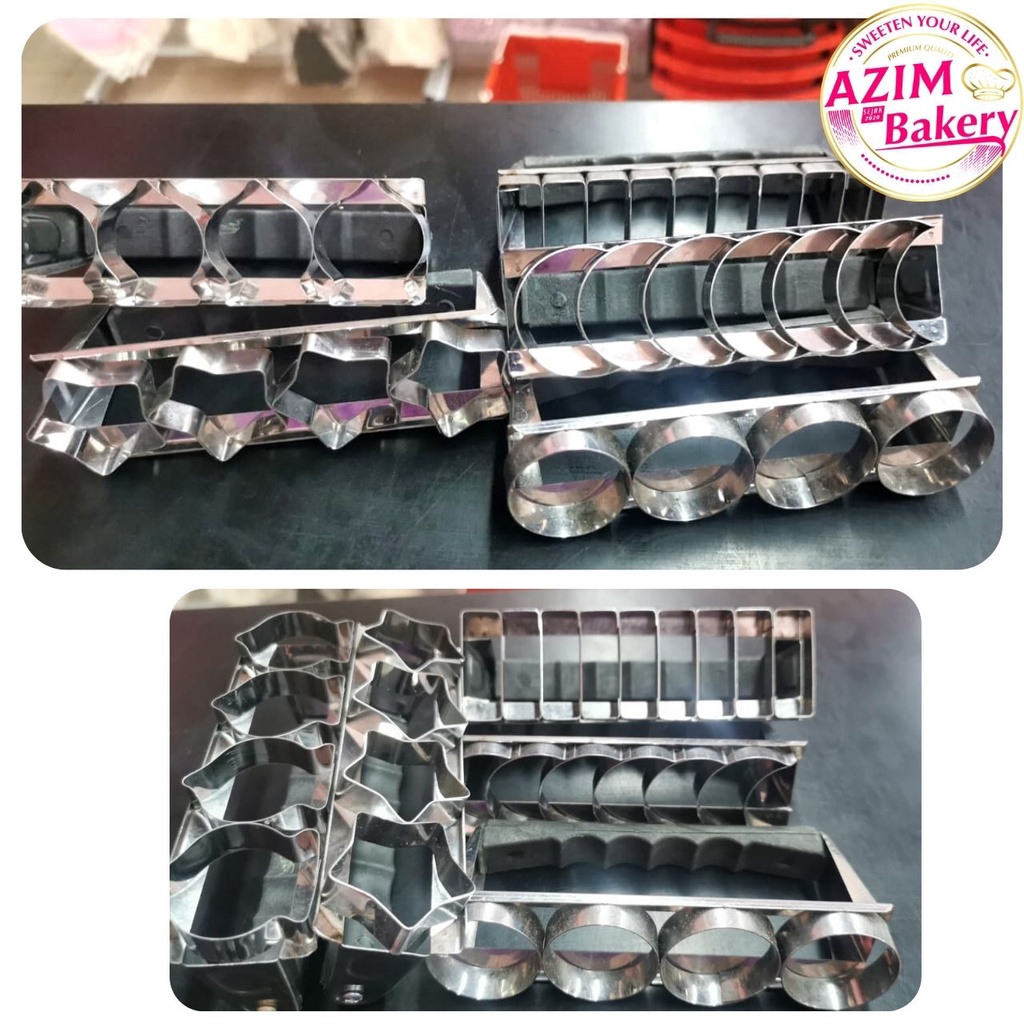 Assorted Cookie Link Cutter Loyang Acuan Biskut Kembar Round/Dome/Star ...