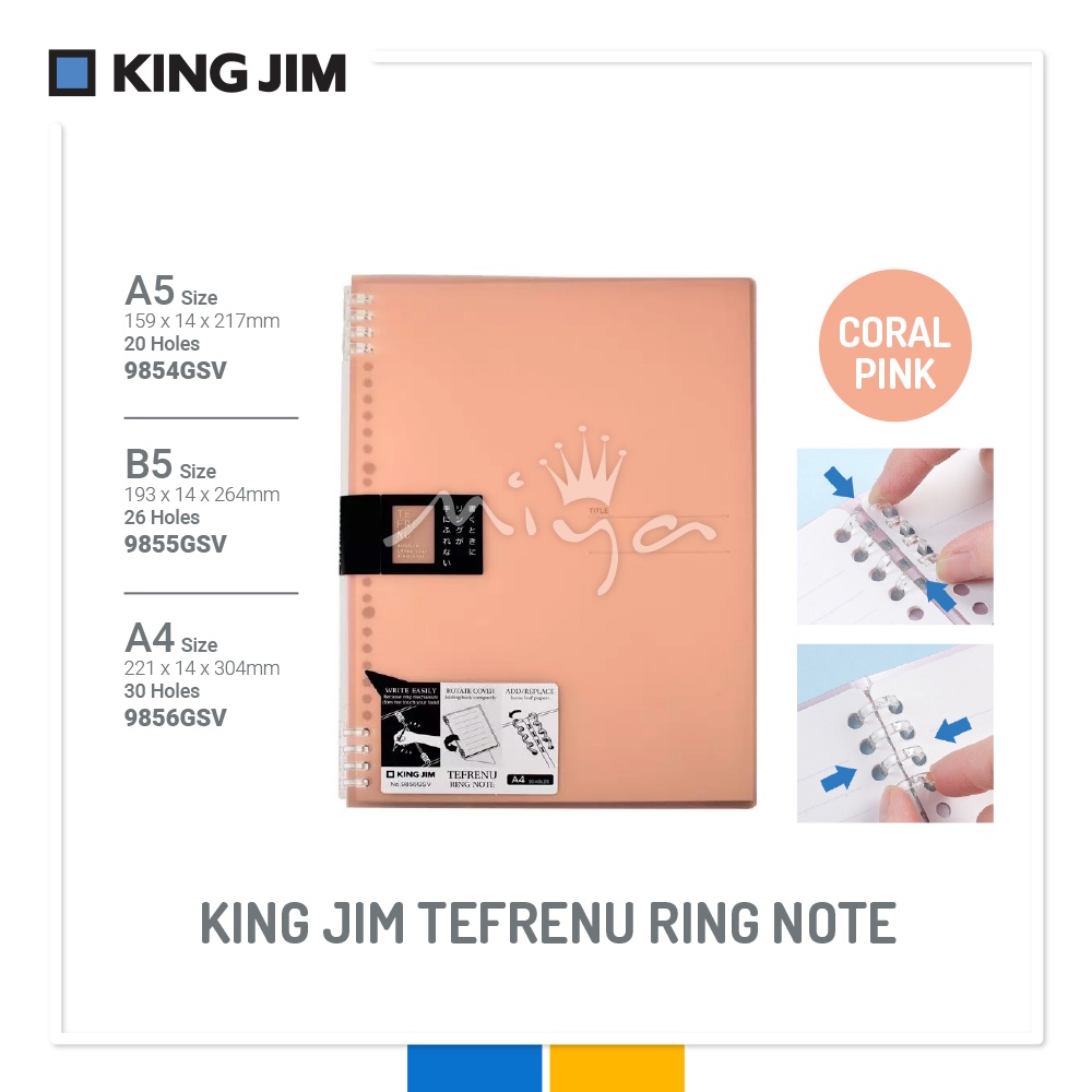 KING JIM TEFRENU RING NOTE BINDER NOTEBOOK - A5 / B5 / A4 | Shopee Malaysia