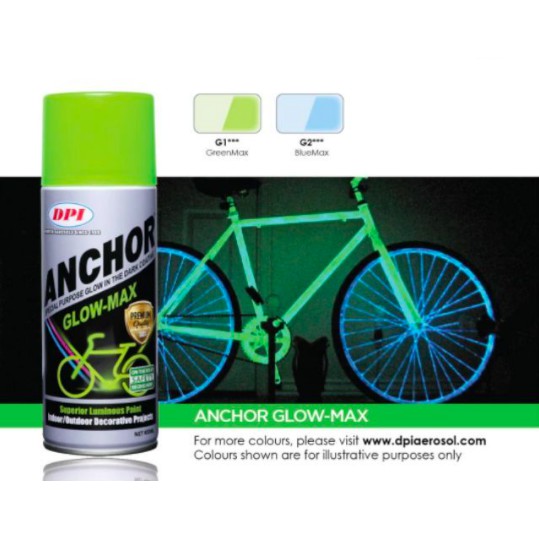 ANCHOR 400ML GLOW MAX / GLOW IN THE DARK / GREEN MAX & BLUE MAX (READY ...