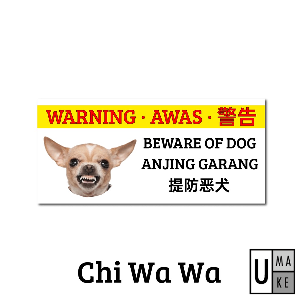 (READY STOCK) BEWARE OF DOG, AWAS ANJING GARANG ACRYLIC SIGN BOARD 提防恶犬 ...