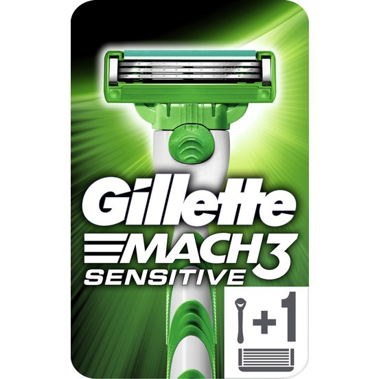 Gillette Mach3 Sensitive Razor (1 Handle + 1 Blade) | Shopee Malaysia