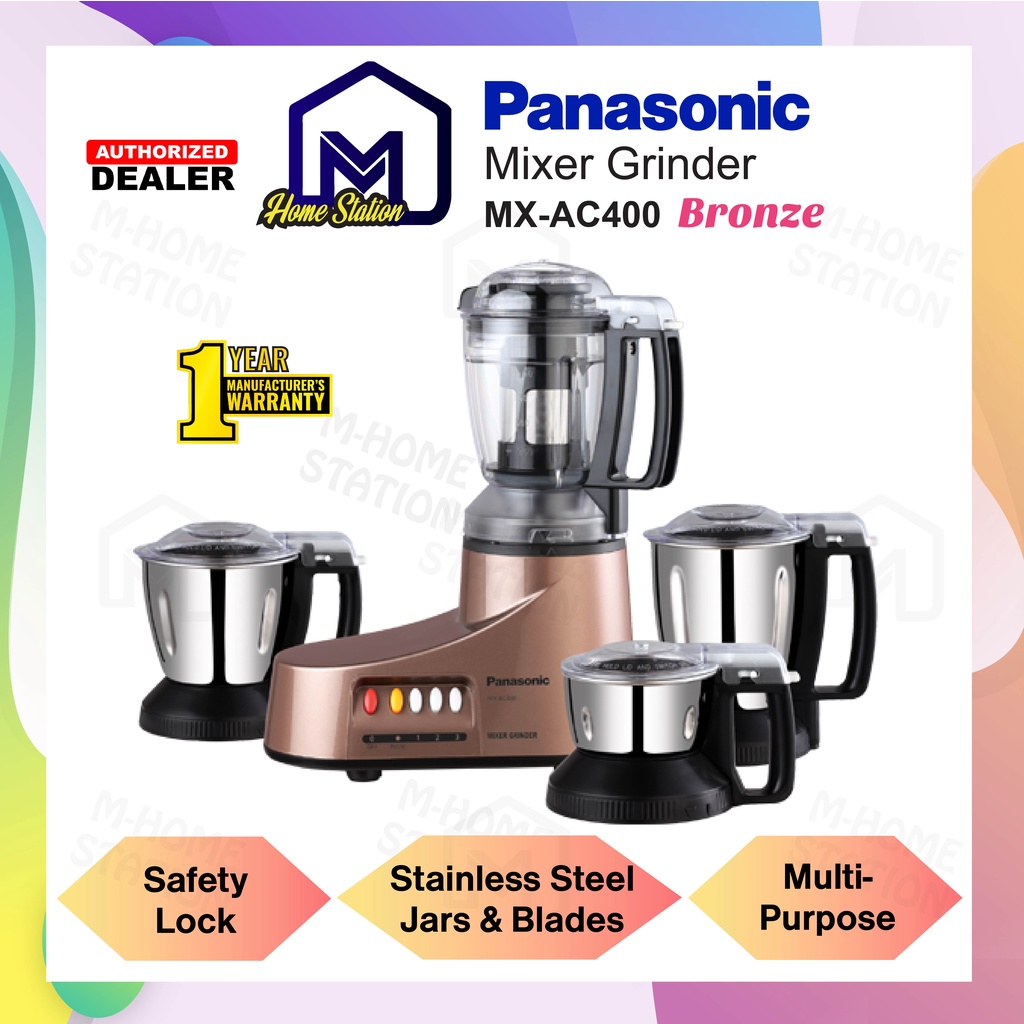 Panasonic Mixer Grinder Multipurpose Blender MX-AC400 MX-AC400W MX ...