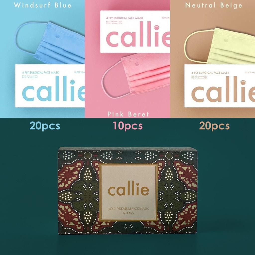 CALLIE Medical Mask (4 ply Surgical Face Mask) | Shopee Malaysia