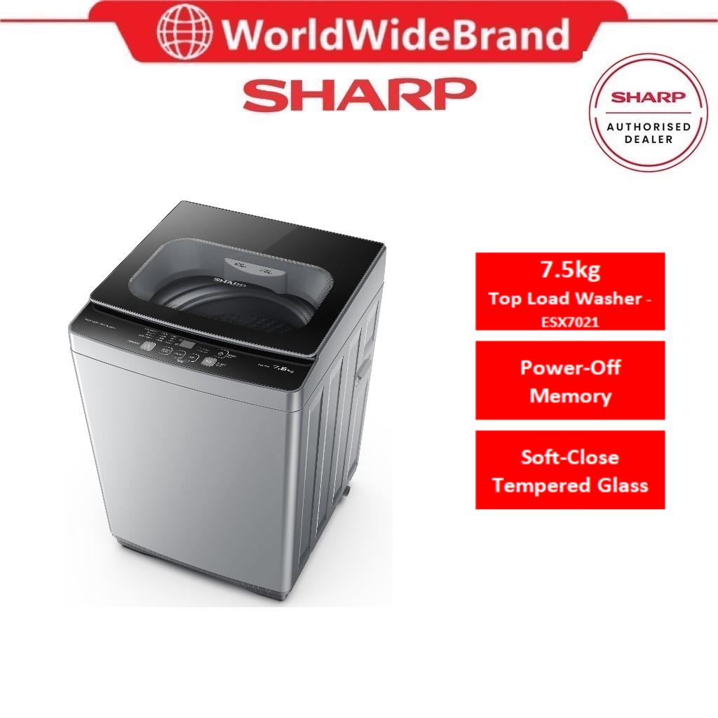 SHARP ESX7021 7.5kg Washing Machine Smart Filter Washer Mesin Basuh ...