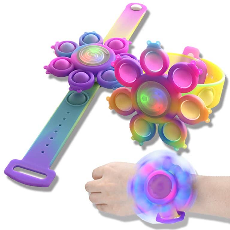 Spinning Top Popping Fidget Toys Its Anti-stress Wristband Whirl Light ...