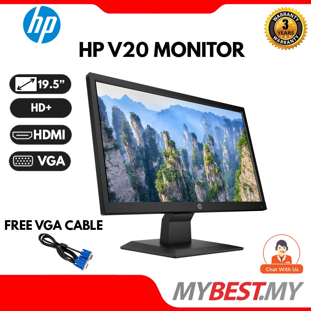 HP V20 HD MONITOR 19.5'' HDMI+VGA(TN) | Shopee Malaysia