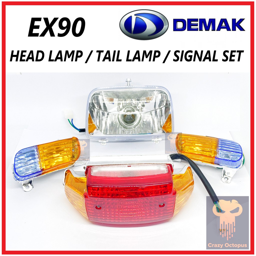 №DEMAK EX90 HEAD LAMP SET / FRONT SIGNAL SET / TAIL LAMP ASSY HEAD ...