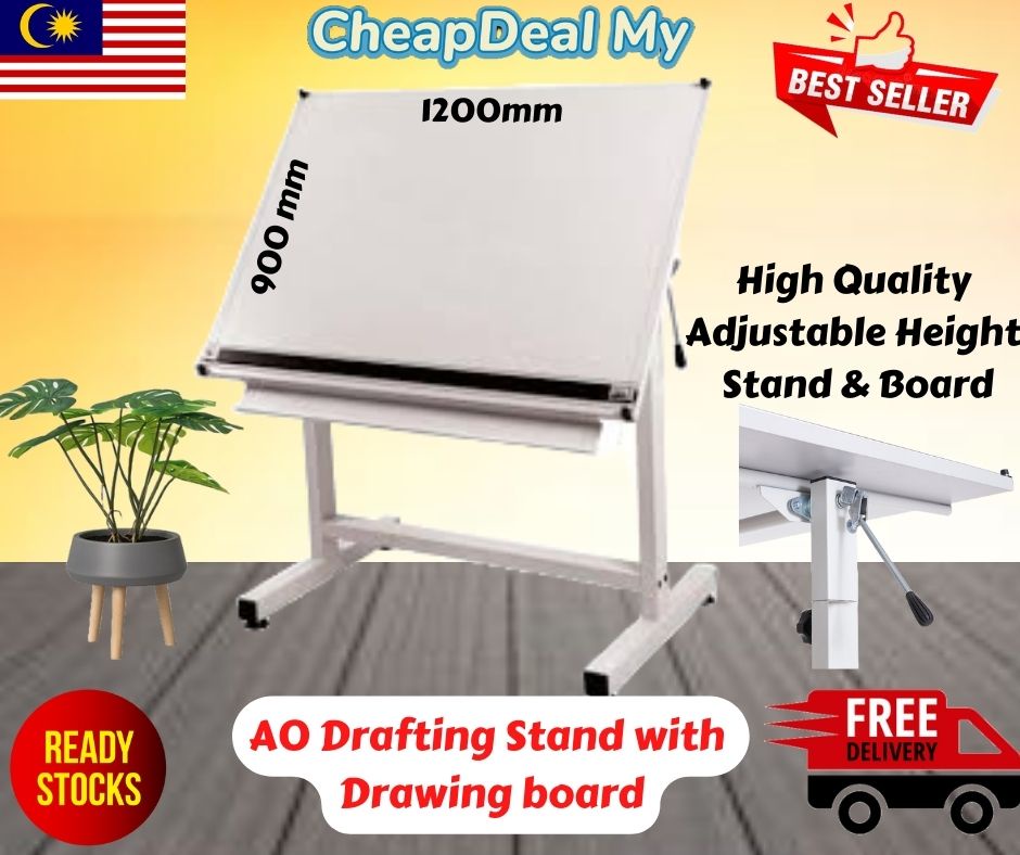 A0 Drafting Stand With Drawing Board Drafting table ( A0 900mm x 1200mm ...