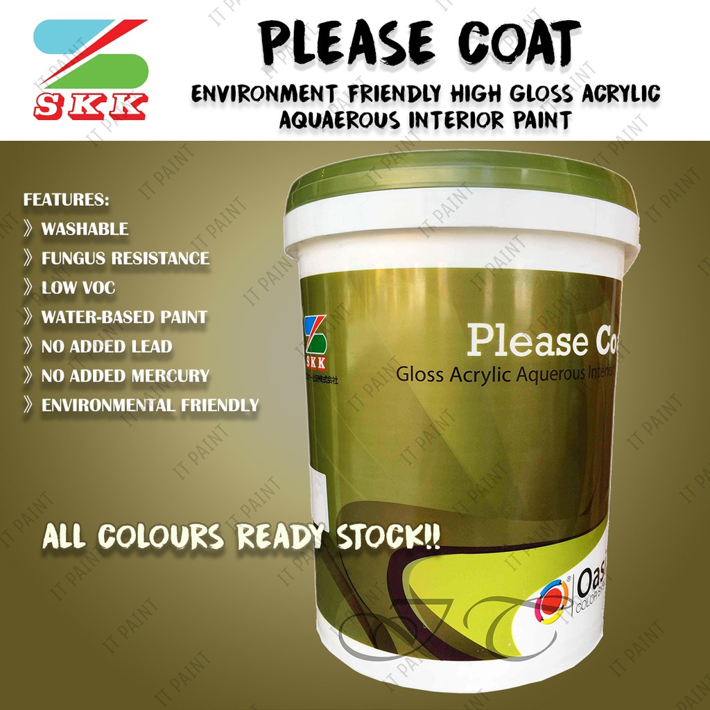 [3/4] 5 Liter SKK Paint Please Coat Interior High Gloss Paint | Easy ...