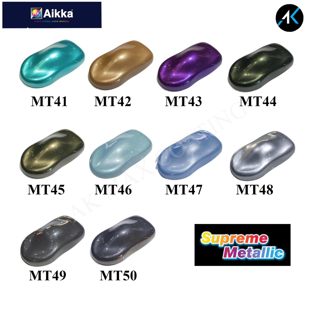 AIKKA SUPREME METALLIC COLOUR SERIES MT41-MT50 | Shopee Malaysia