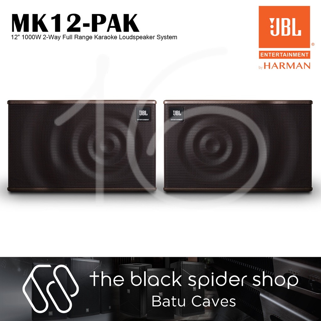 JBL MK12-PAK 12" 2-Way Full Range Karaoke Speaker (PAIR / SEPASANG ...