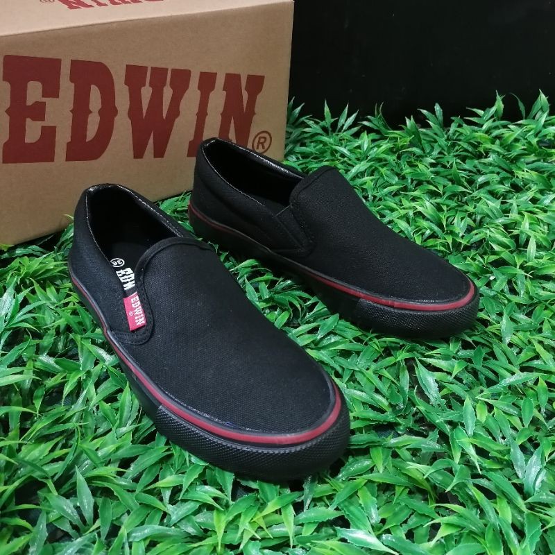Kasut Sekolah Menengah Rendah Kerja Hitam Edwin Original | Edwin Black ...
