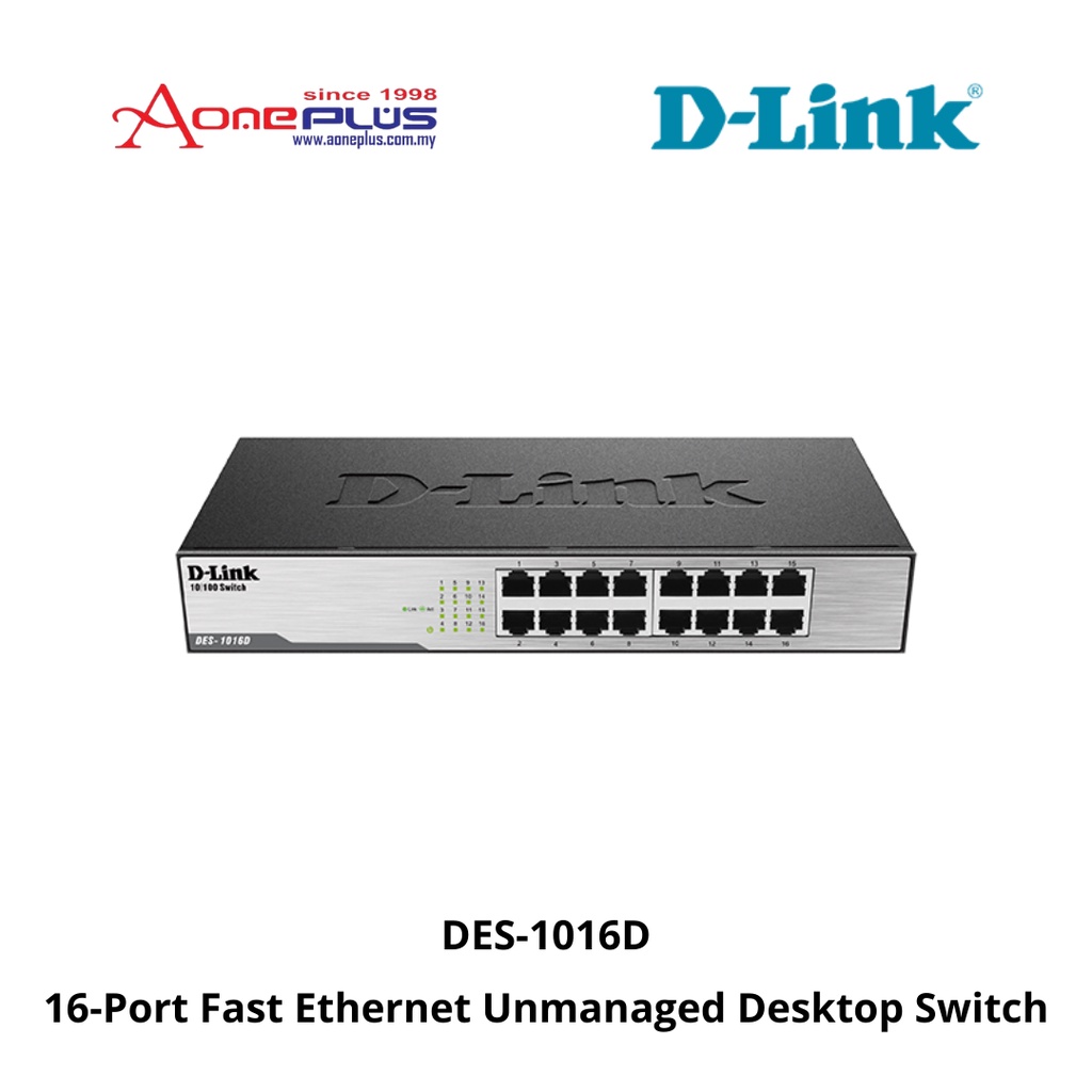 (AONE PLUS SS2) D-LINK DES-1016D 16-Port 10/100Mbps Fast Ethernet ...