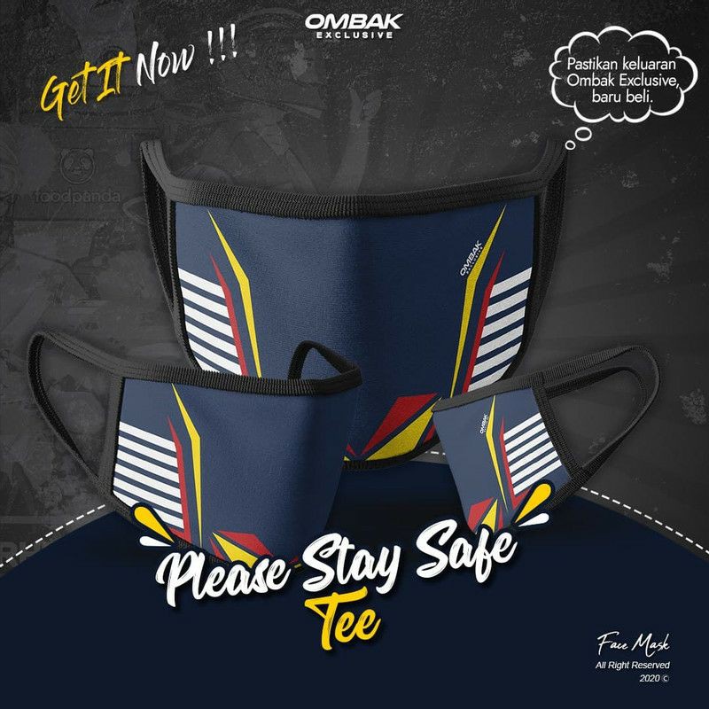 MASK MERDEKA WASHABLE FACE MASK PLEASE STAY SAFE by OMBAK EXCLUSIVE ...