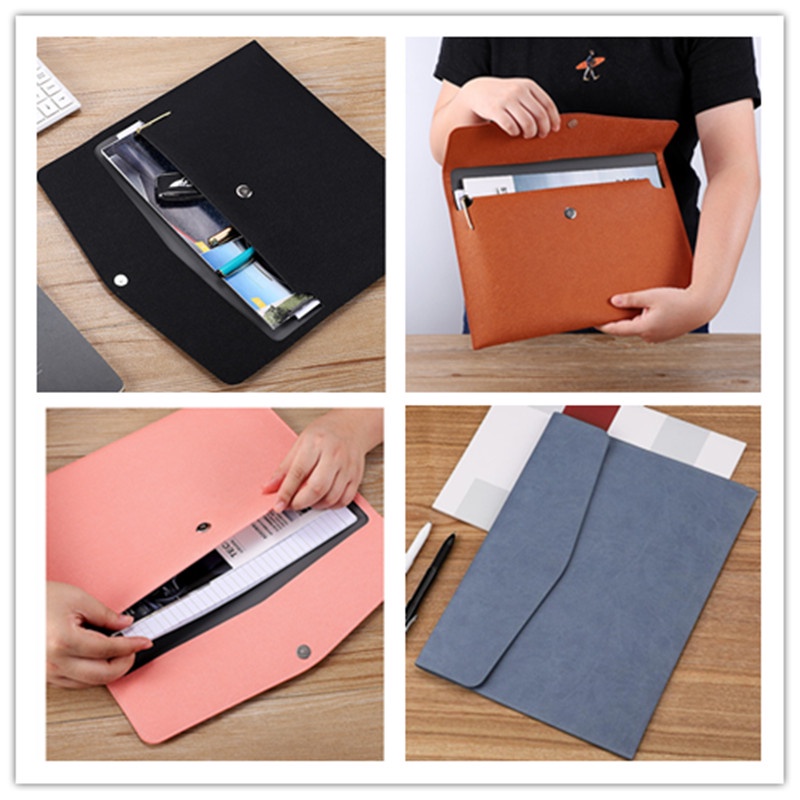 Multipurpose Leather A4 Files Bag Documents Bag Files Storage Bag Files ...