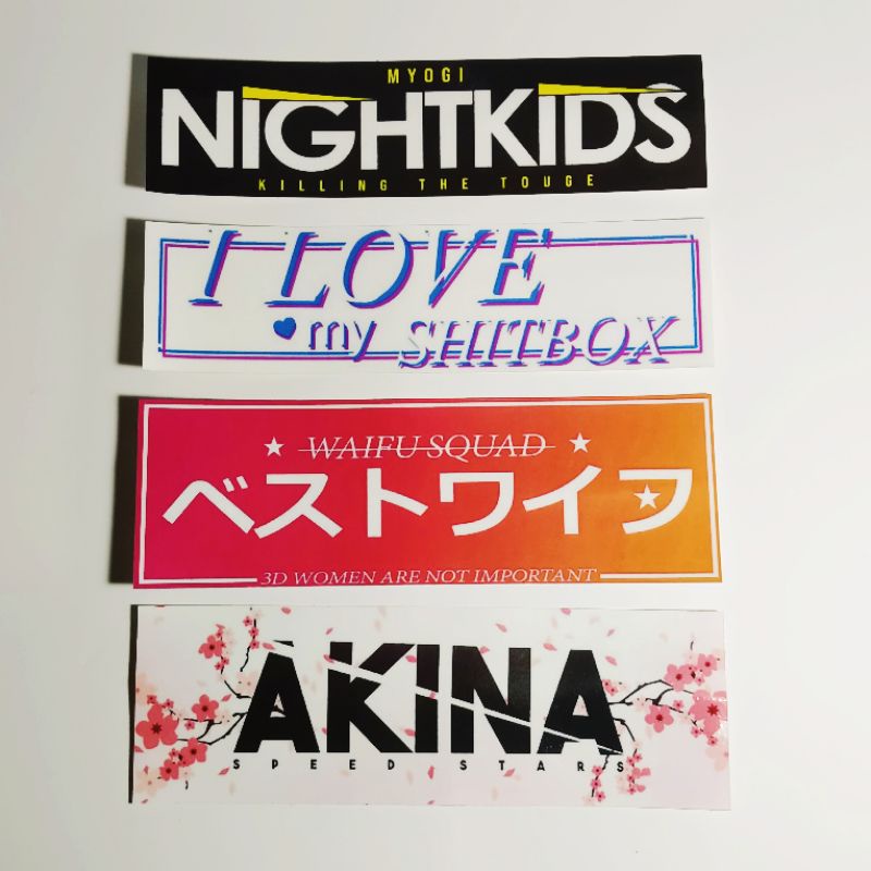 Jdm car slap anime waifu japan stickers | Shopee Malaysia