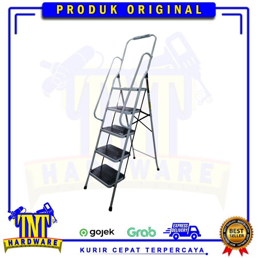 Iron Folding House Ladder with Handle XENON 5S Steel Ladder 5 Step 1.9m ...