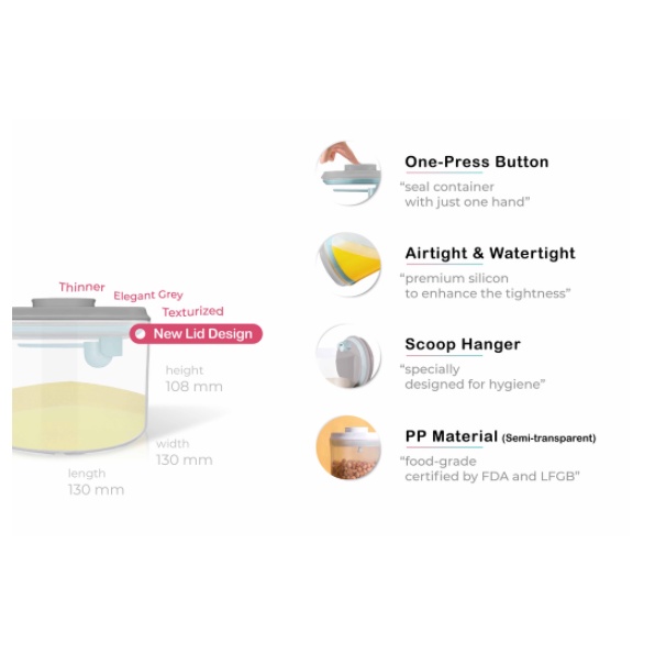 ANKOU Milk Powder Container - Circle (800ml) | Shopee Malaysia