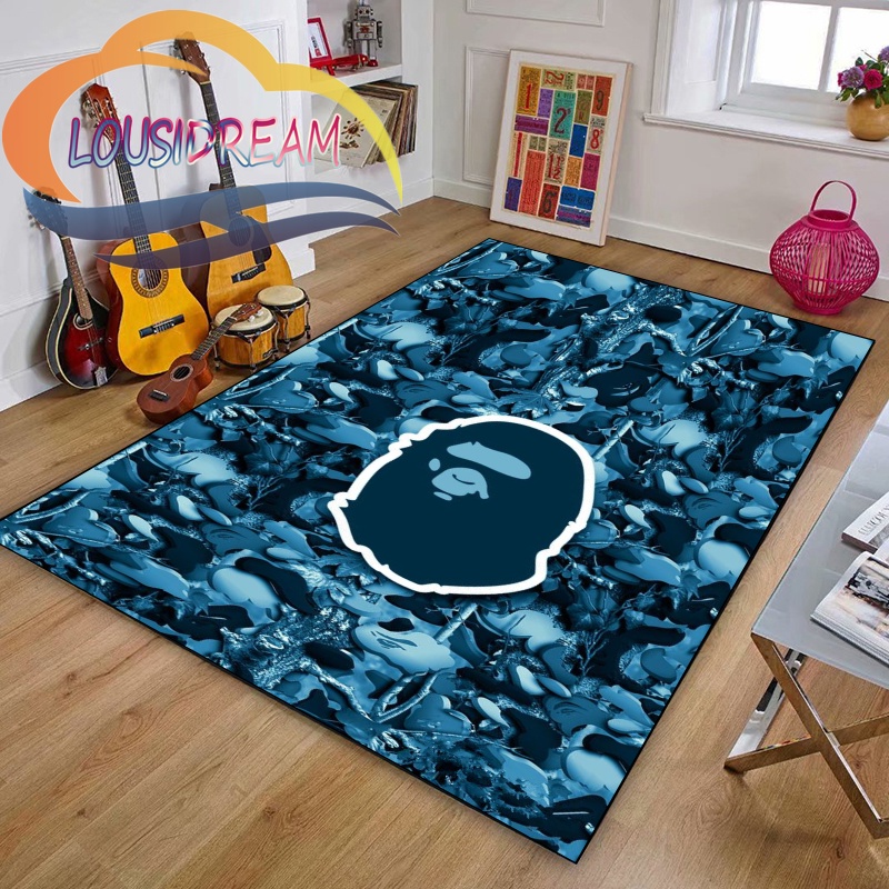 Cartoon bape Game Room And Bedroom Plush Carpet Anti-Slip Soft Play Mat ...