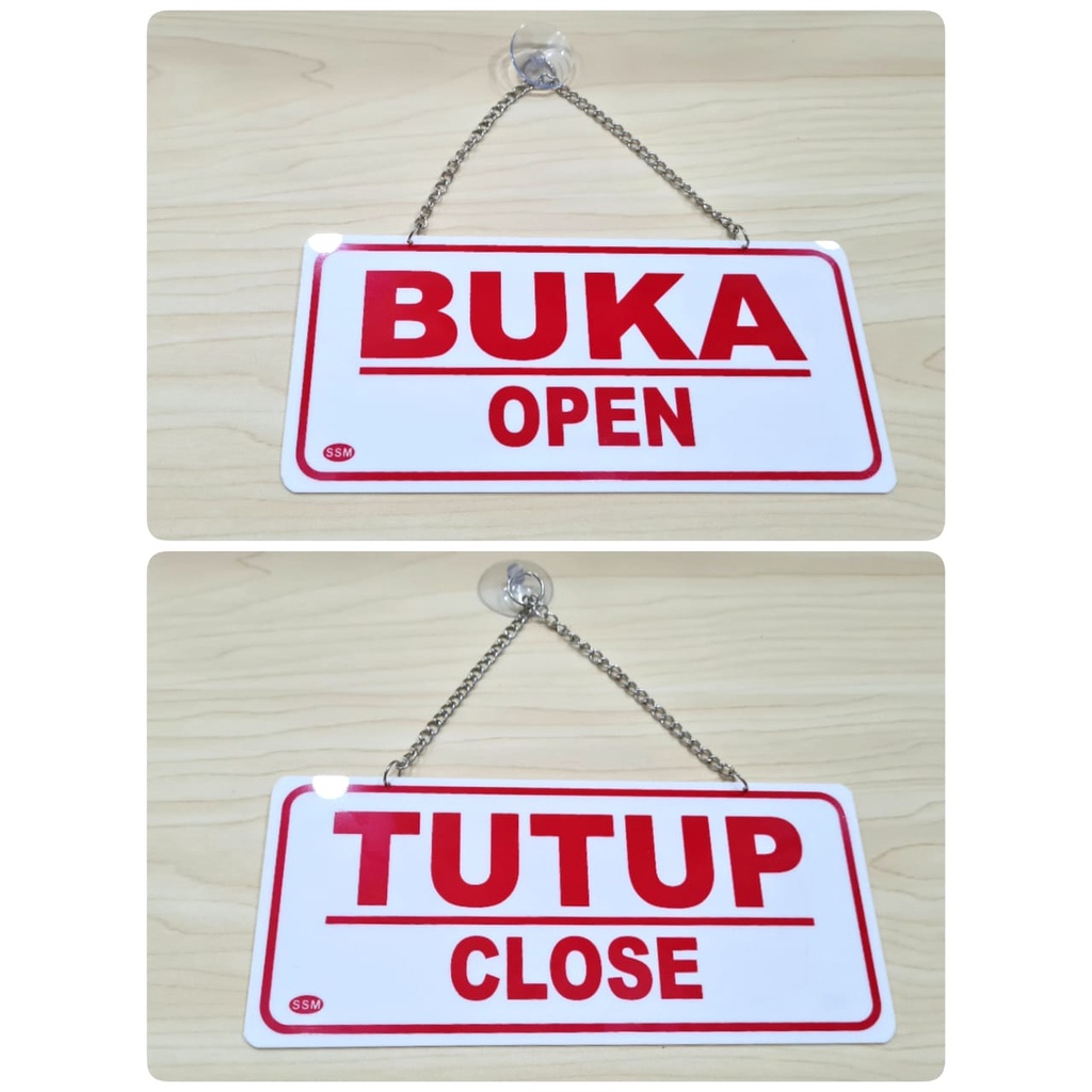 Big Acrylic Sign Label Open Close Chain | Shopee Malaysia