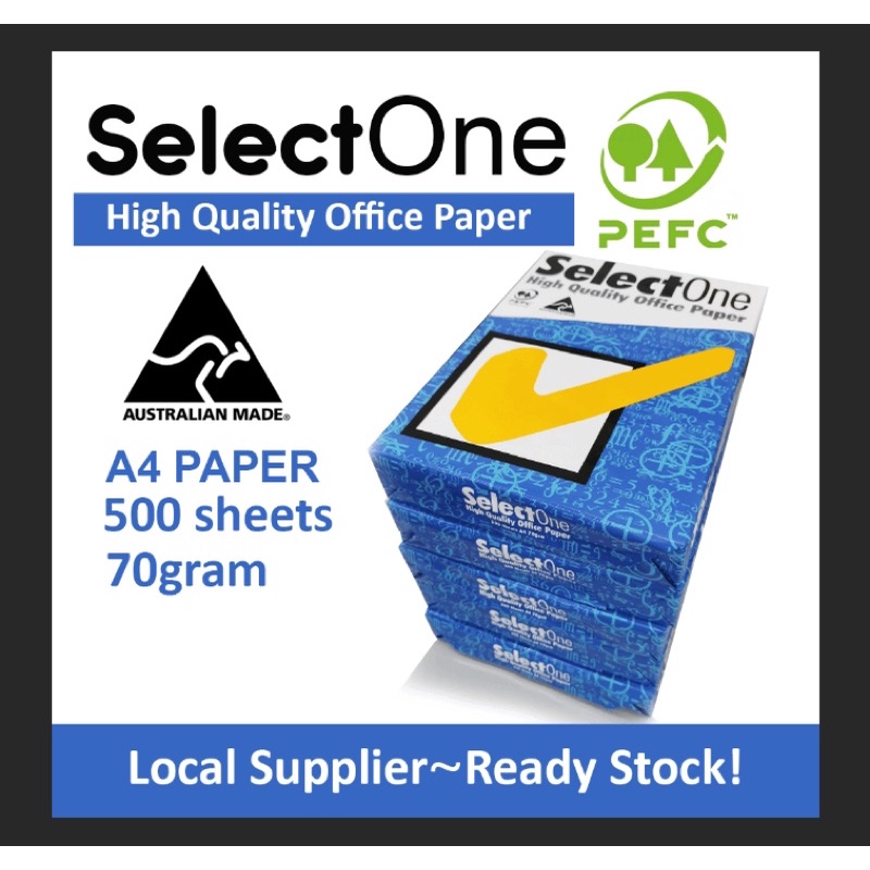 SelectOne High Quality Office A4 Paper Select One 500sheets 70GSM~1 Box ...