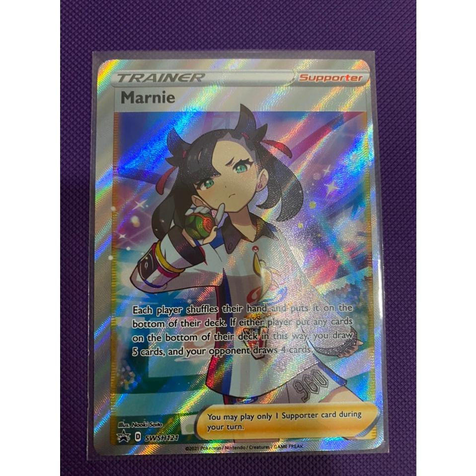 Marnie - SWSH121 - Full Art Pokemon Sword & Shield Promos Marnie Box ...