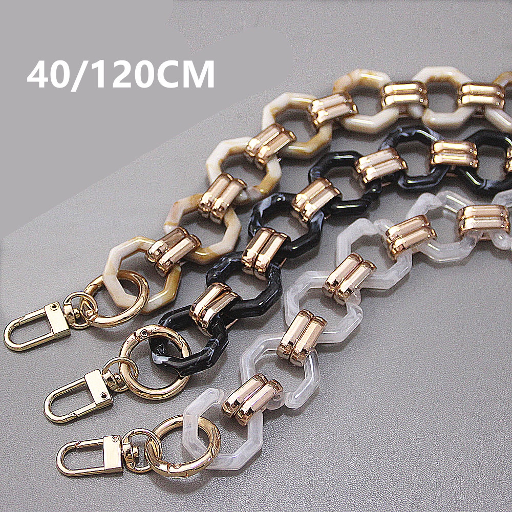 Acrylic Resin Chain Vintage Contrast Resin Wrap Chain Hand Detachable ...