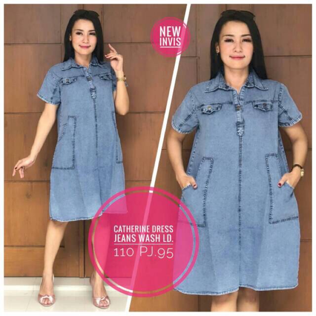 Catherine snow jeans dress [MNLA] | Shopee Malaysia