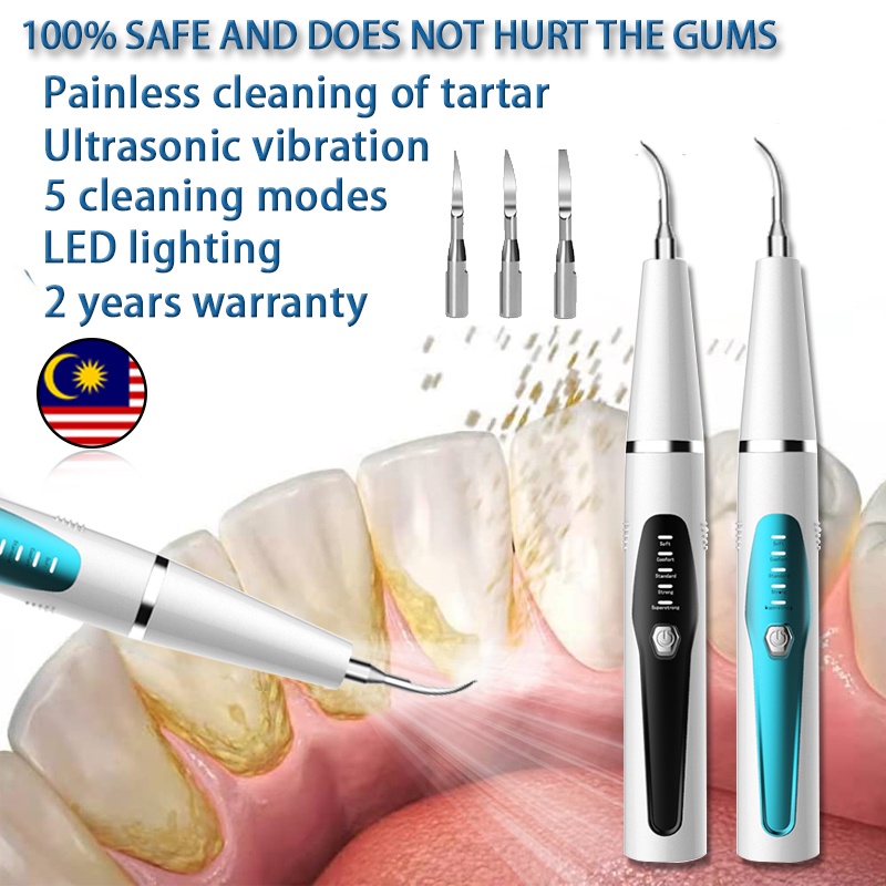 [Warranty two years] Ultrasonic Teeth Cleaner with LED for Teeth Stain ...