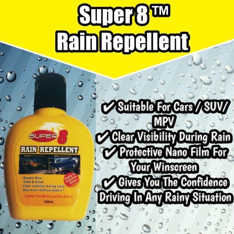 ORIGINAL SUPERIOR RAIN REPELLENT FOR CAR WINDOW GLASS SCREEN COATING ...