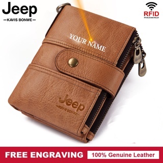 HUMERPAUL Wallet For Men Free Engraving Genuine Leather RFID Men ...