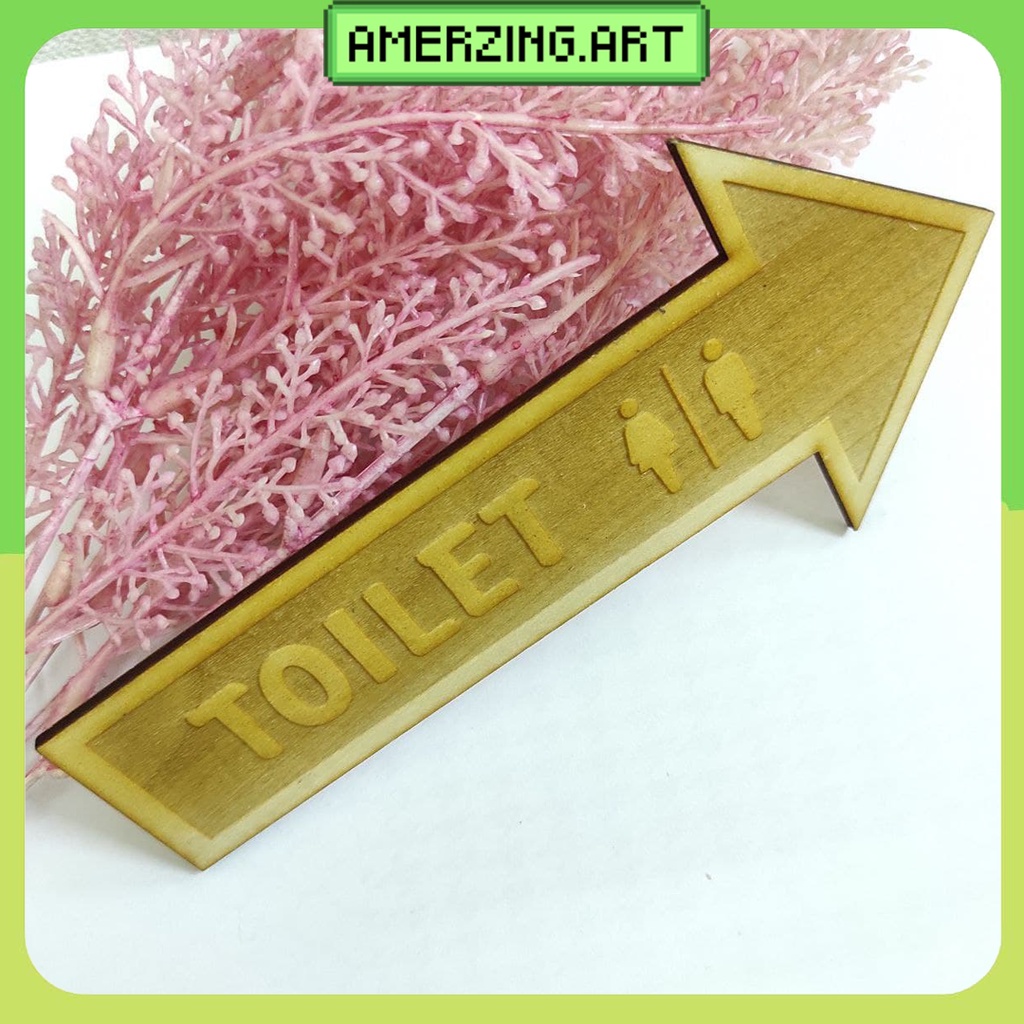 Papan Tanda Tandas. Toilet Signage. Wooden Toilet Signage for Office ...