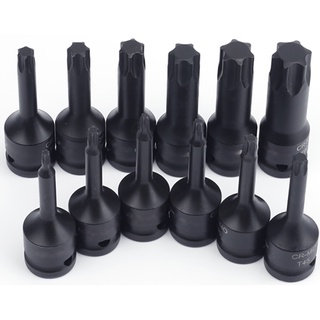(1pc) 1/2" Dr T20-T100 78mm Length Torx Driver Impact Bit Socket Bit ...
