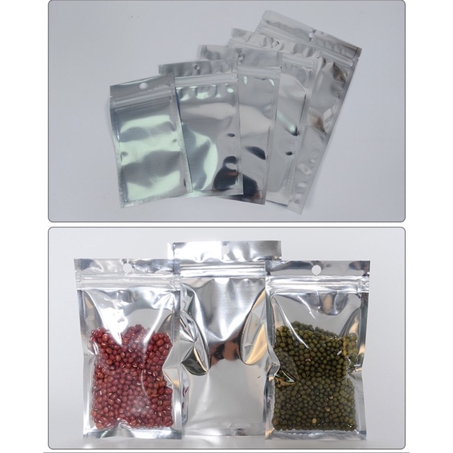 50 pcs Zip lock Aluminium Packing Bag/Aluminium zip bag | Shopee Malaysia