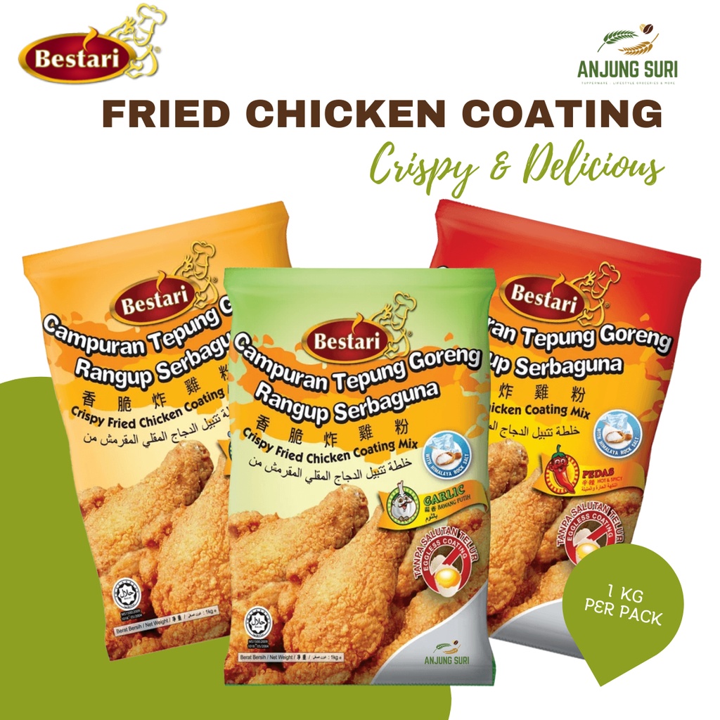 Tepung Goreng Rangup Serbaguna Bestari 1kg Bawang Putih Pedas ...