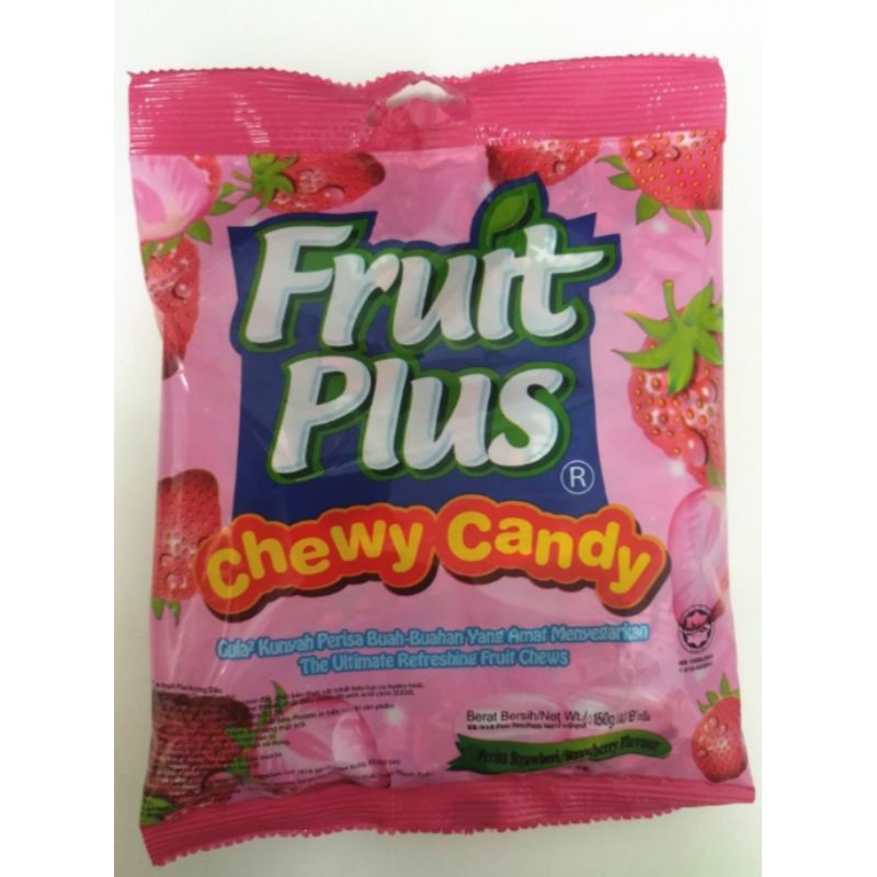 Fruit Plus Chewy Candy 150g Pack Strawberry Flavoured [DELIVERY IN KL ...